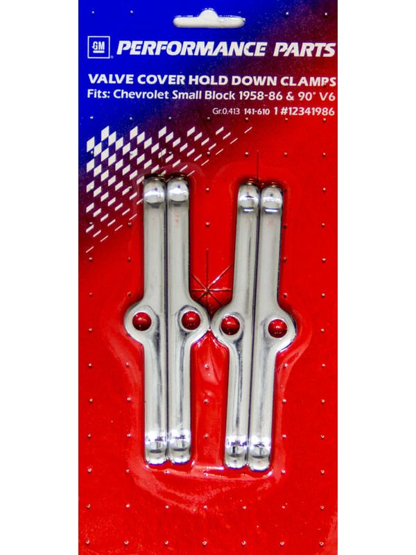 Buy Proform Valve Cover Hold Down Clamps Chrome 4 Per Package 141-610 ...