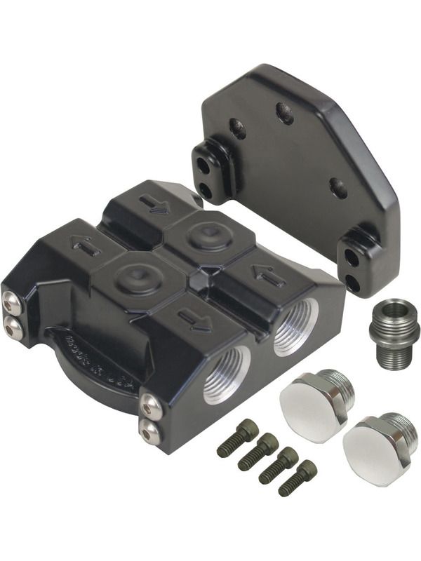 Buy Derale Oil Filter Mount Premium Side Port Style 10 AN Female O-Ring ...