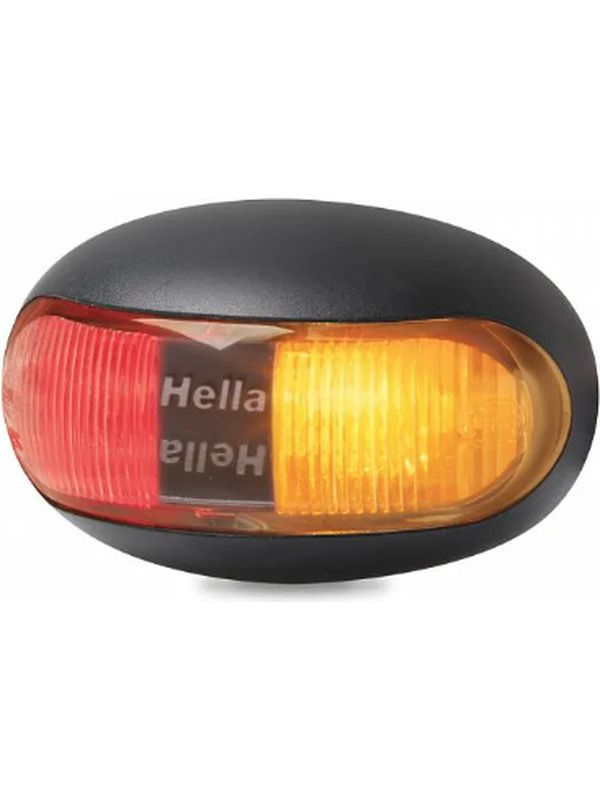 Buy Hella LED Side Marker Lamp Amber/Red 8-28V Black Housing 500mm ...