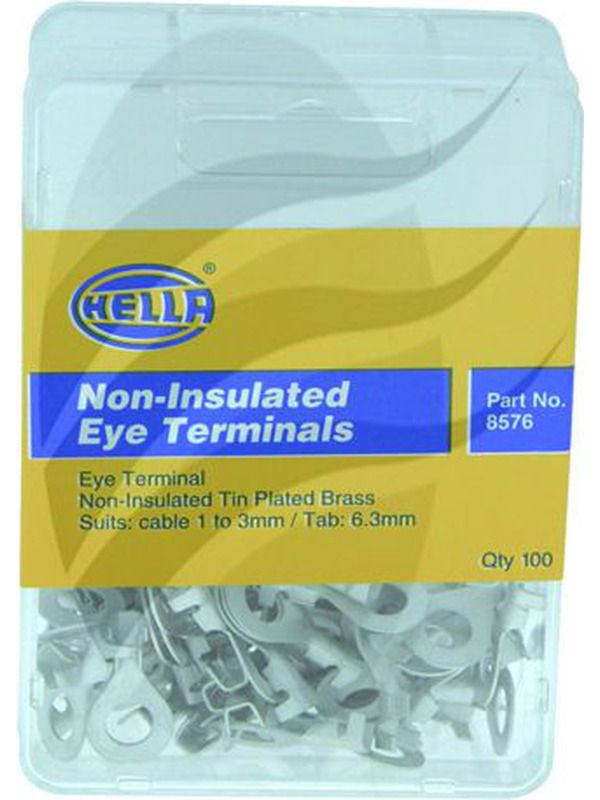 Buy Hella Pack 100 Terminal Eye 6.3mm Non Insulated 8576 Online | Rolan ...