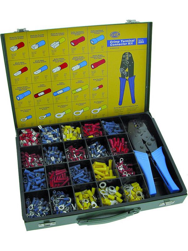 Buy Hella Terminals Professional Kit Contains 1000 Terminals & Ratchet ...