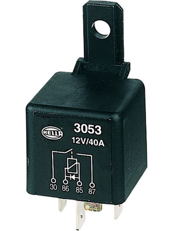 Buy Hella Relay 12V 40A 4 Pin N/Open Diode Protection 3053 Online ...