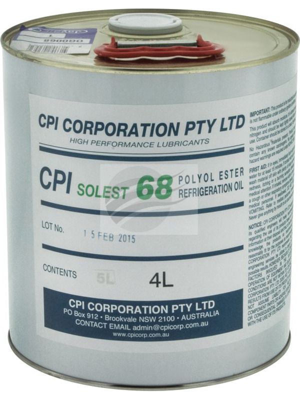 Buy Jayair Solest 68 Refrigerant Oil 4 Litre Can For R404A For ...