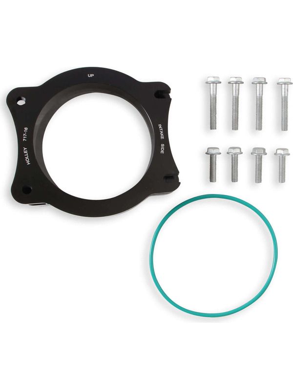 Buy Holley Throttle Body Adapter Angled 95mm Bore Aluminium Black Chevy ...