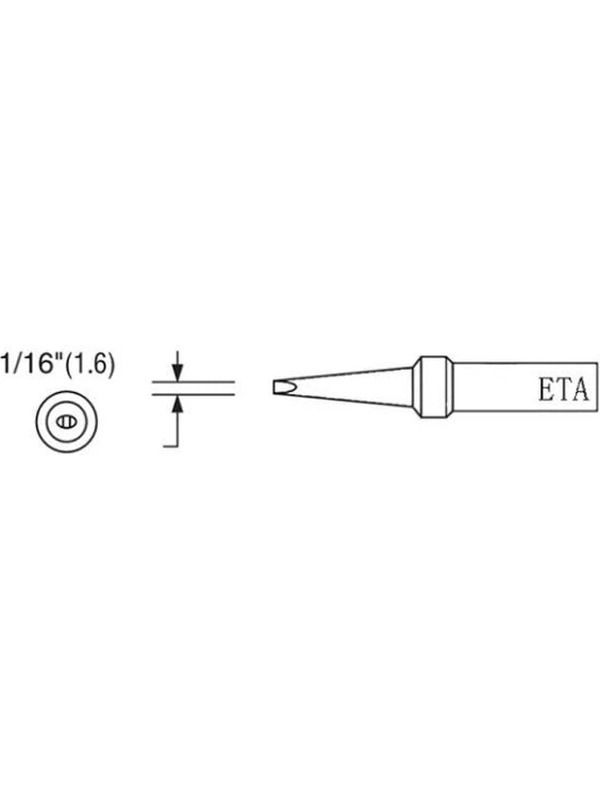 Buy Plato Soldering Tip ETA 1.6mm to Suit Weller ETA Online | Rolan ...
