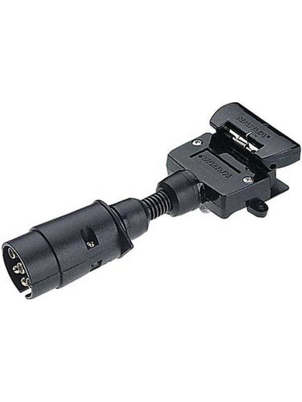 Buy Narva 5 Pin Large Round Socket On Car To 7 Pin Flat Plug On Trailer ...