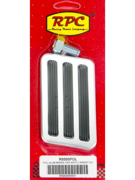 Buy RPC Polished Alloy Brake, Pedal With Rubber Inserts, Rectangular ...