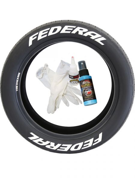 Buy 8 x Tyre Stickers Permanent Raised White Letters FEDERAL 1" For 17 ...
