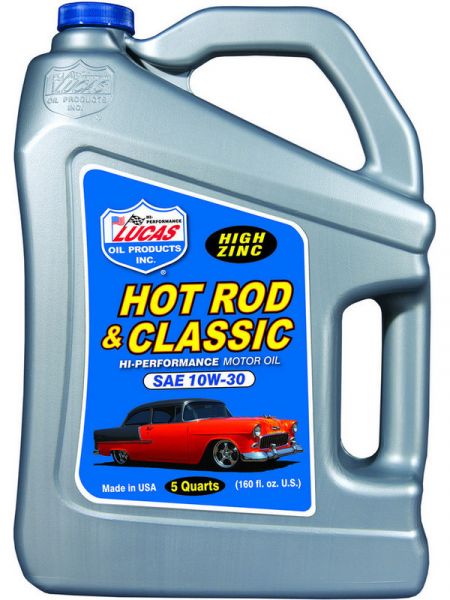Buy Lucas Oil Motor Oil Hot Rod Classic Car High Level Zinc 10W30 4.73L ...