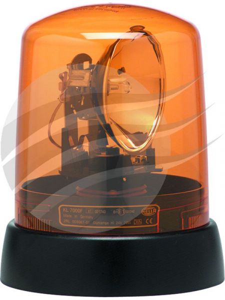 Buy Hella Kl7000F Amber Rotating Beacon 12V 3 Bolt Mount Polycarbonate ...