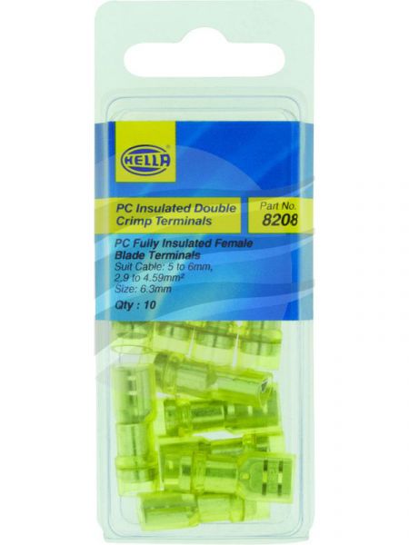 Buy Hella Terminal Female Blade Yellow Pc Fully Insulated Pack 10 8208 ...