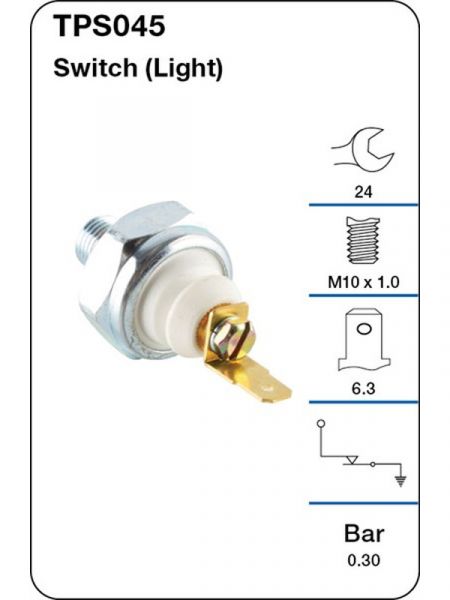 Buy Tridon Oil Pressure Switch Light TPS045 Online | Rolan Australia