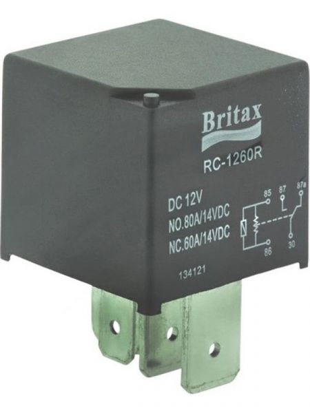 Buy Britax Mini Relay 12V 60/80Amp HD 5 Pin Change Over Res Protected ...