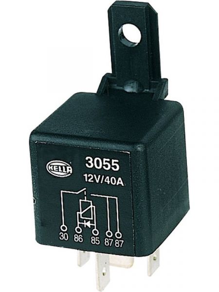 Buy Hella Relay 12V 40A 5 Pin N/Open Diode Protection 3055 Online ...