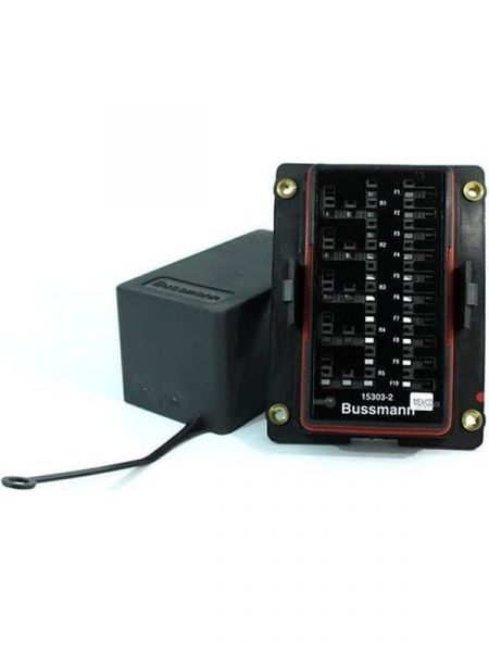 Buy Bussmann Rear Terminal Mini Fuse & C/B Relay Panel Block & Cover ...