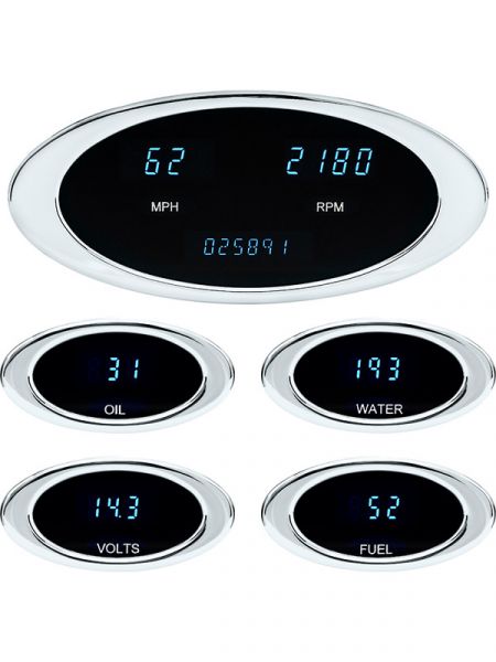 Buy Dakota Digital Gauge Kit 5 pc Gauges Ion Series Digital Satin Ova ...