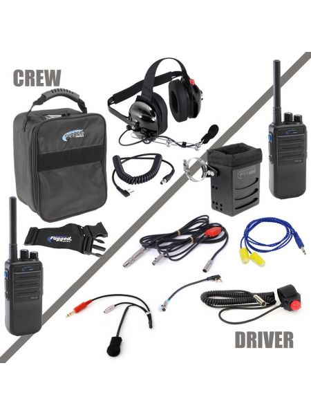 Buy Rugged Radios 2-Way Radio NASCAR Complete Team 2 Man UHF Signal ...