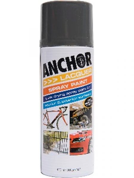 Buy Anchor Lacquer Paint Aerosol Spray Matt Black 300g 47829 Online ...