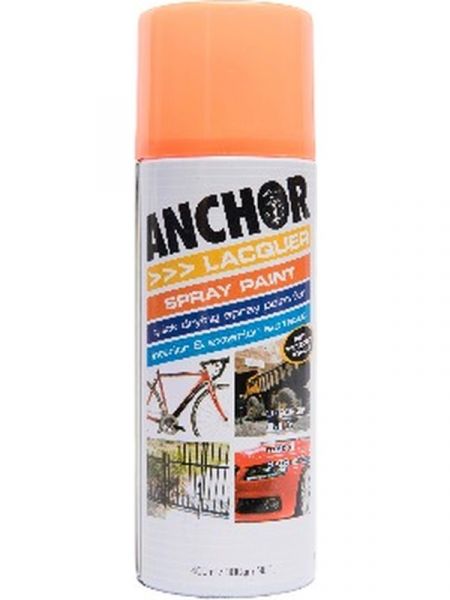 Buy Anchor Lacquer Paint Aerosol Spray Fluorescent Orange 300g 45655 ...