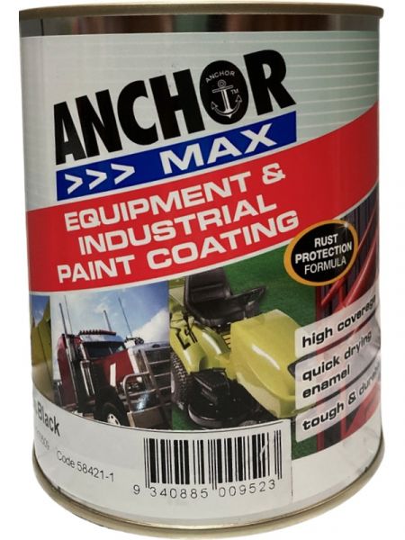 Buy Anchor Max High Gloss Enamel Paint Satin Black 1L 58421-1 Online ...