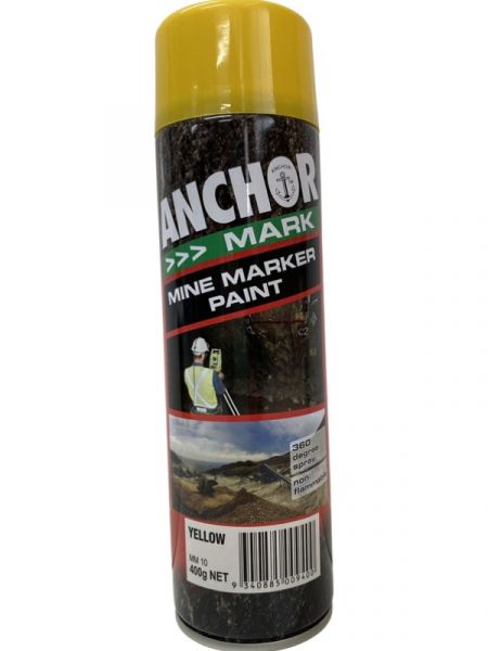 Buy Anchor Mine Marker Paint Aerosol Spray Yellow 400g MM10 Online ...