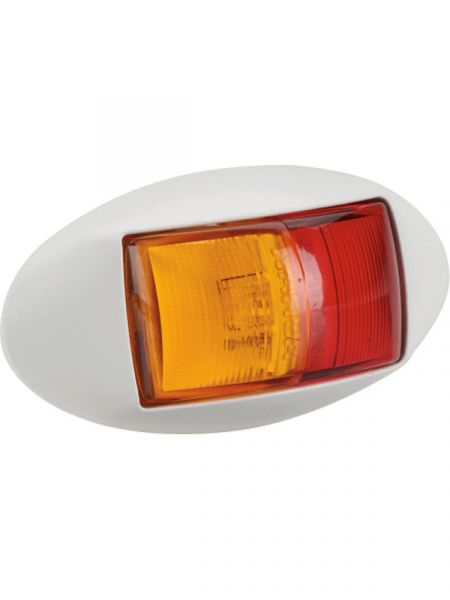 Buy Narva 10-33 Volt LED Side Marker Lamp Red/Amber w/Oval White Base ...