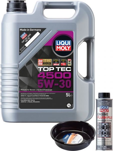 Buy LIQUI MOLY Top Tec 4500 5W-30 5L Silver Service Kit + 6L Drip Tray ...