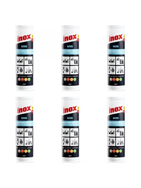 Buy 6 x Inox MX6 Premium Food Grade Machinery Grease Cartridge 450g RLK ...
